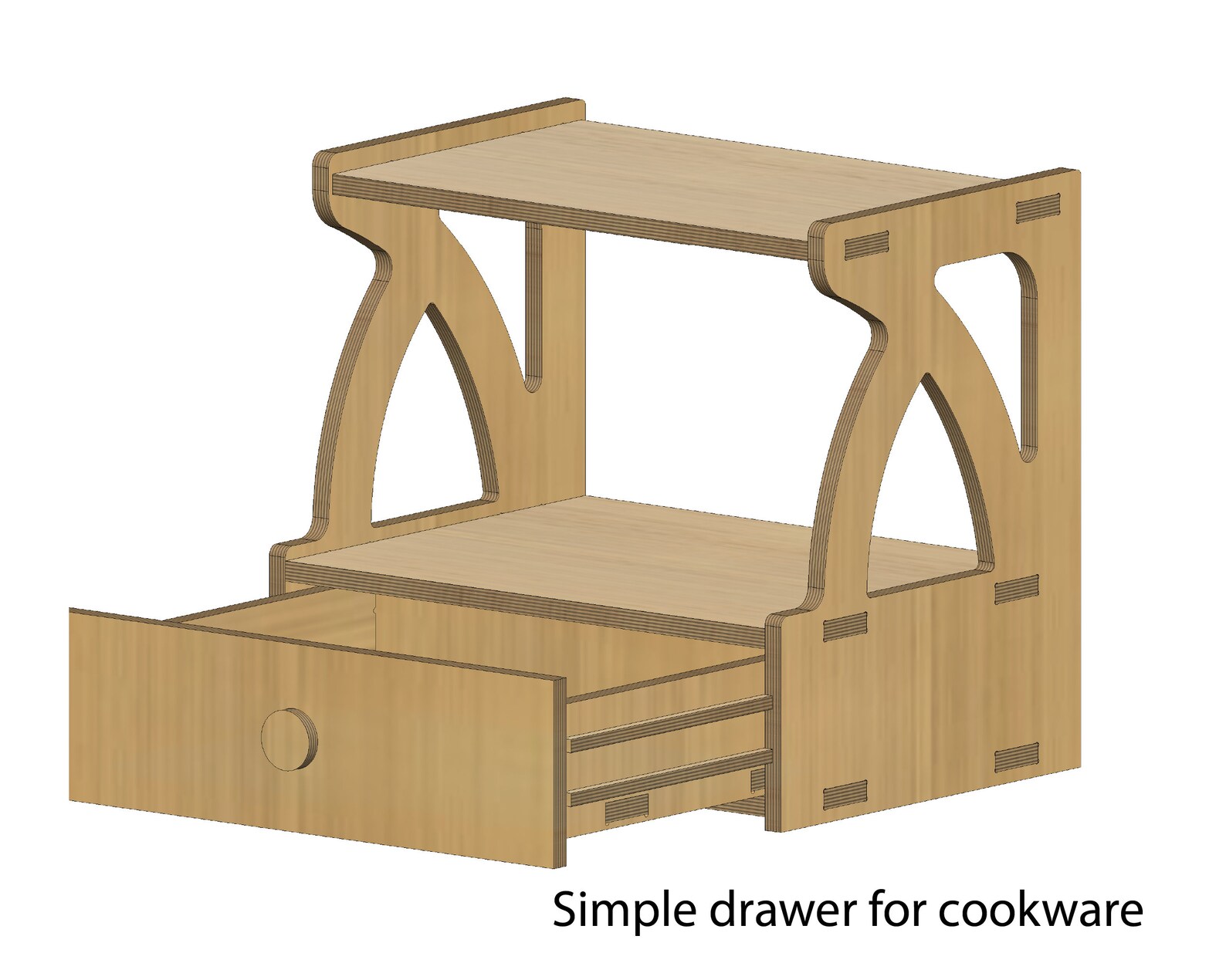 Dxf Downloadable Plan Microwave Oven Stand With a Drawer, CNC Templates ...