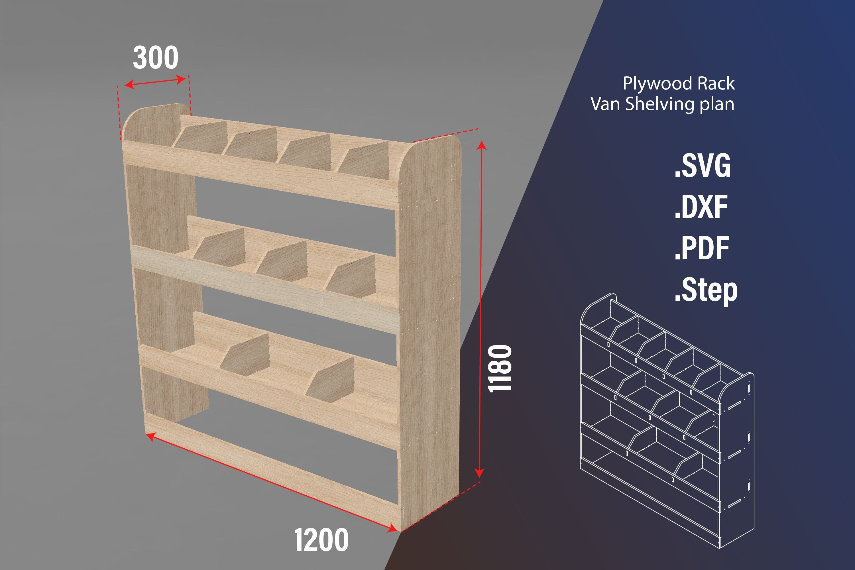 Racking for Workshop Van, Dxf Templates Files for CNC Router - Etsy