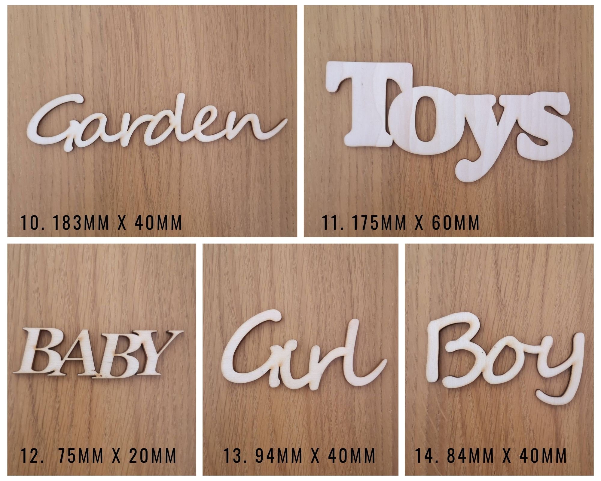 Words Cutouts Different Shapes - Etsy