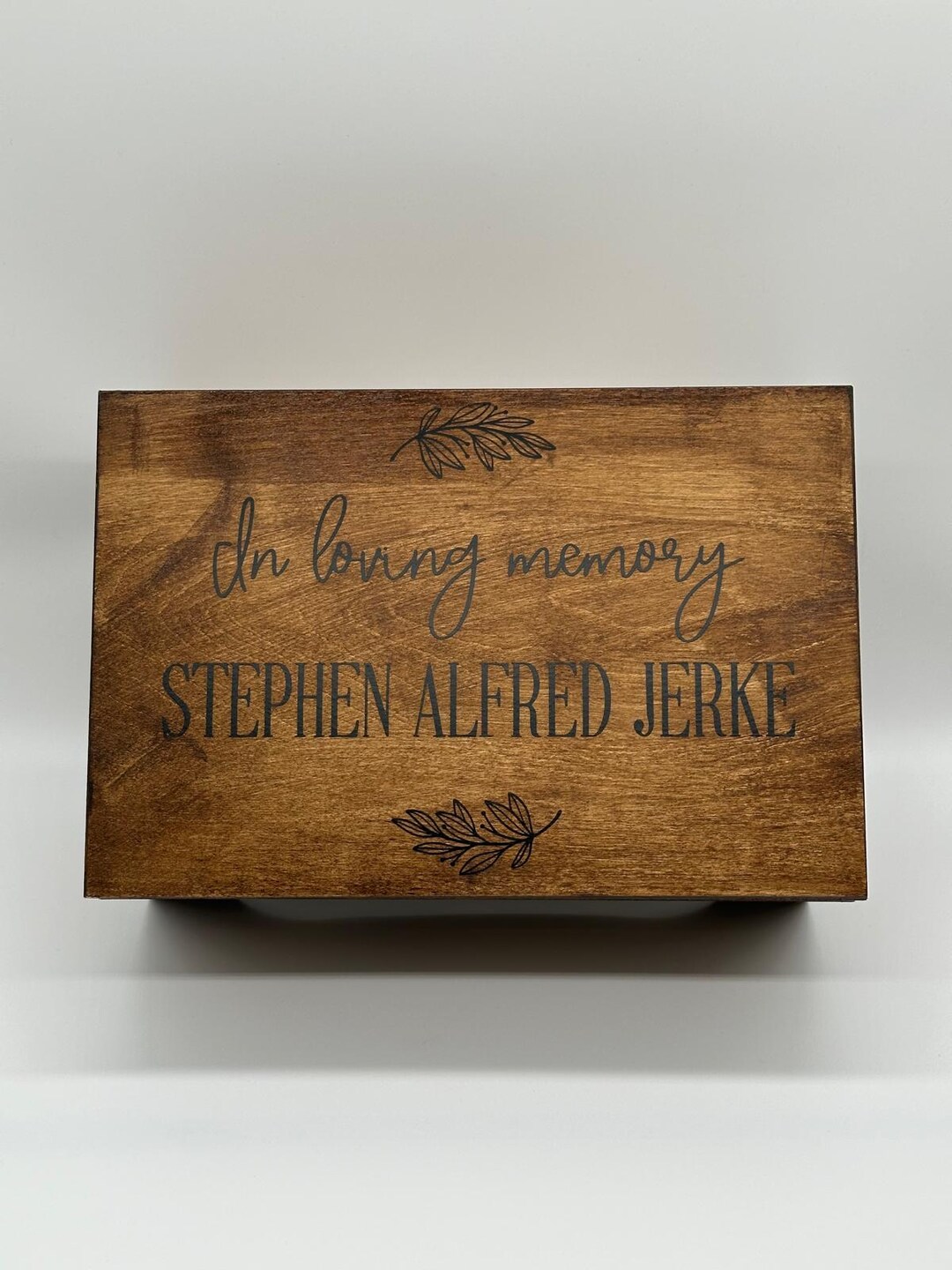 Personalised Bereavement Box Handcrafted Remembrance Wooden Box in ...
