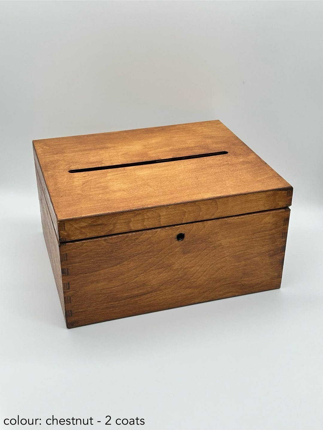 Chestnut Wedding Cards Post Box Personalised Box Newlyweds Wishes Box ...