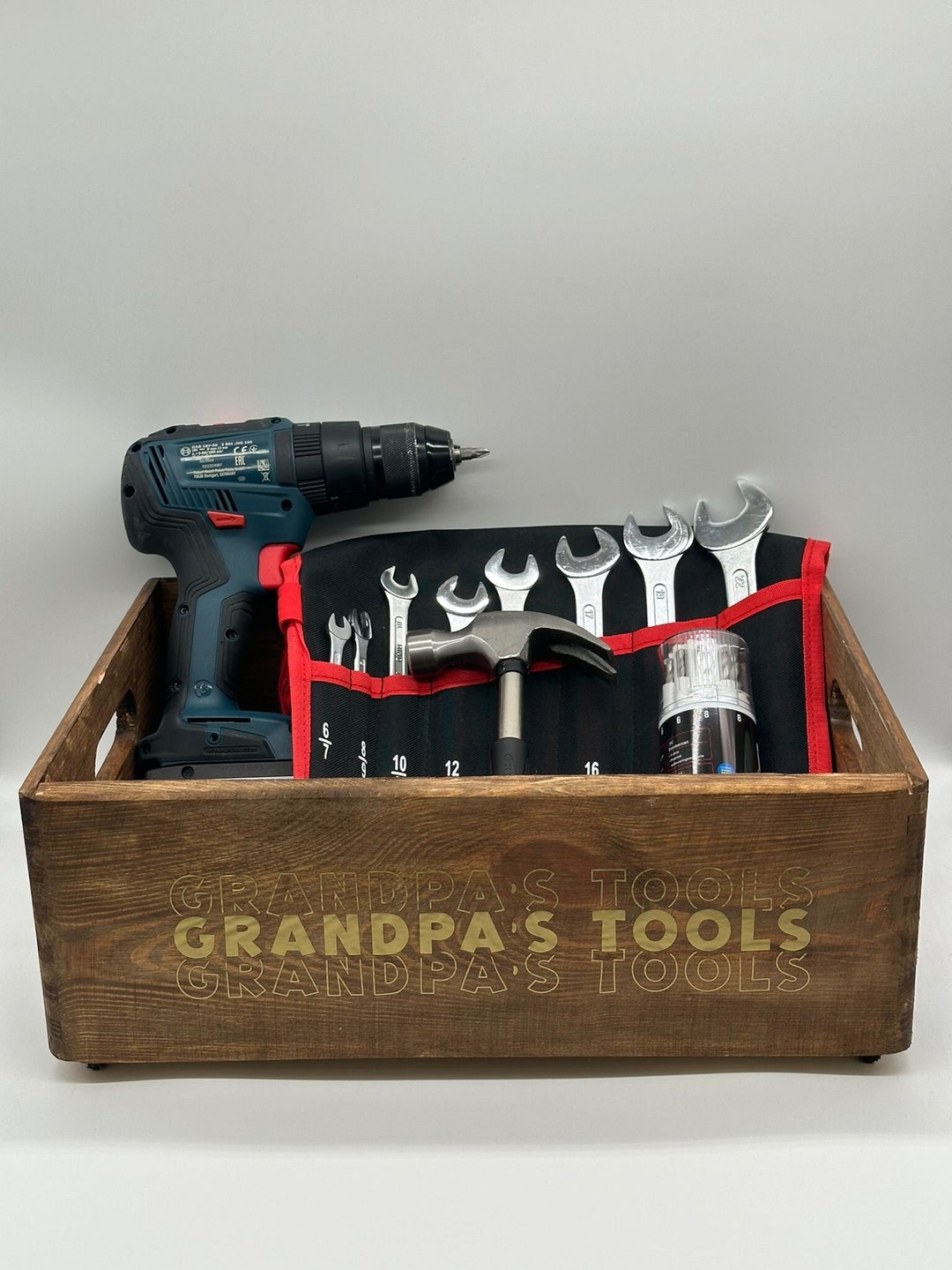 Dads Birthday Tool Box. Personalised Organiser. Grandpa. Mans Gift Idea ...
