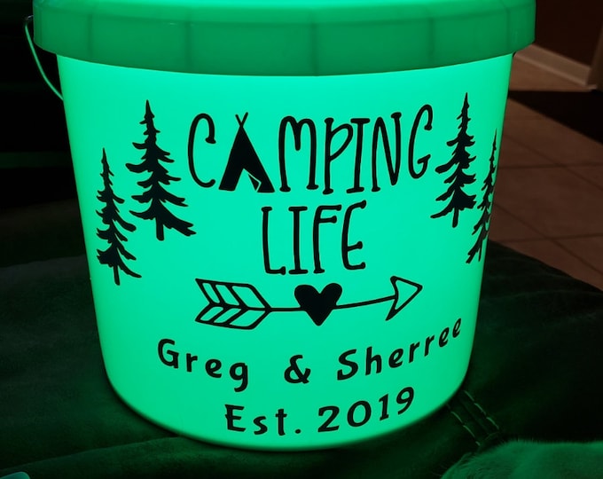 Camping Vinyl Decal Only, 5 Gallon Bucket Size Decal - Etsy