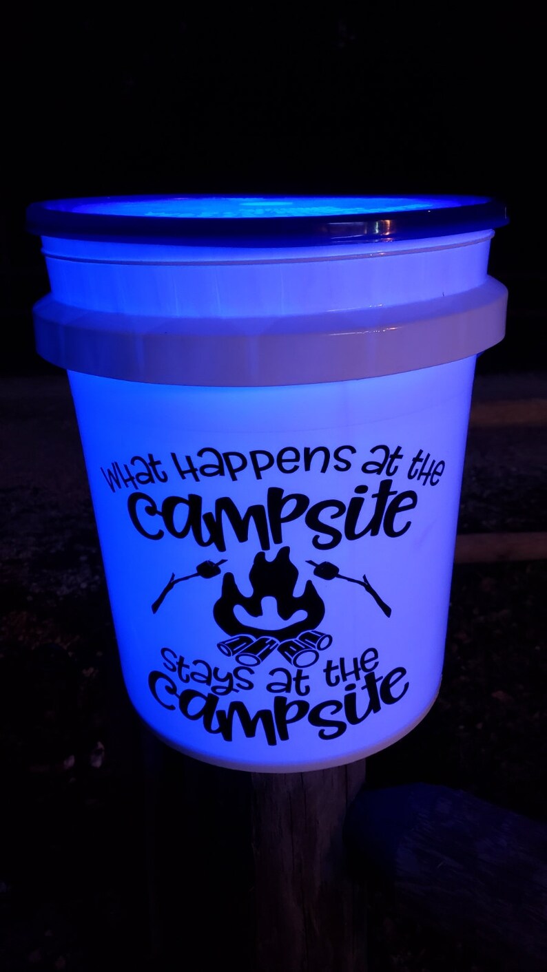 Camping Vinyl Decal Only 5 Gallon Bucket Size Decal - Etsy
