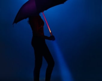 Fiber Optic Umbrella With LED Shaft and Walking Flashlight! - Etsy