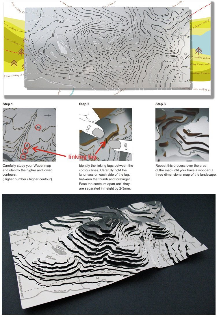 Helvellyn Wapenmap : Stainless Steel Contoured Map Sculpture - Etsy