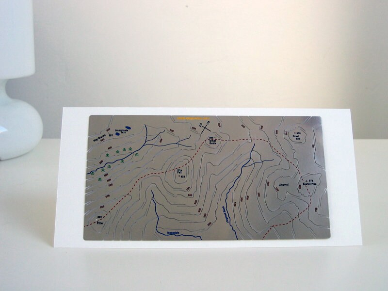 Scafell Pike Wapenmap : Hand Painted Stainless Steel Contoured Map ...
