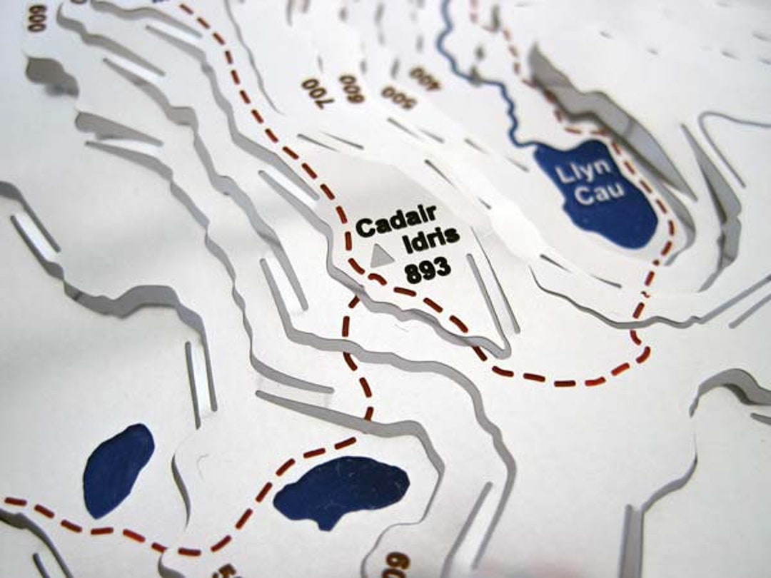 Cadair Idris Wapenmap : Hand Painted Stainless Steel Contoured Map ...