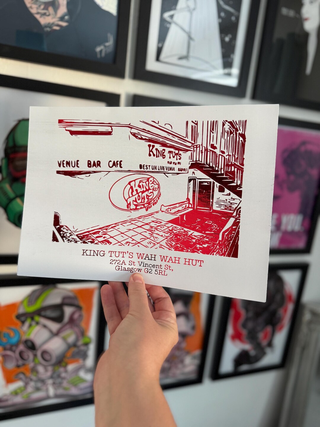 FOIL PRINT: King Tuts Wah Wah Hut, Glasgow | Scotland | Venue | Music ...