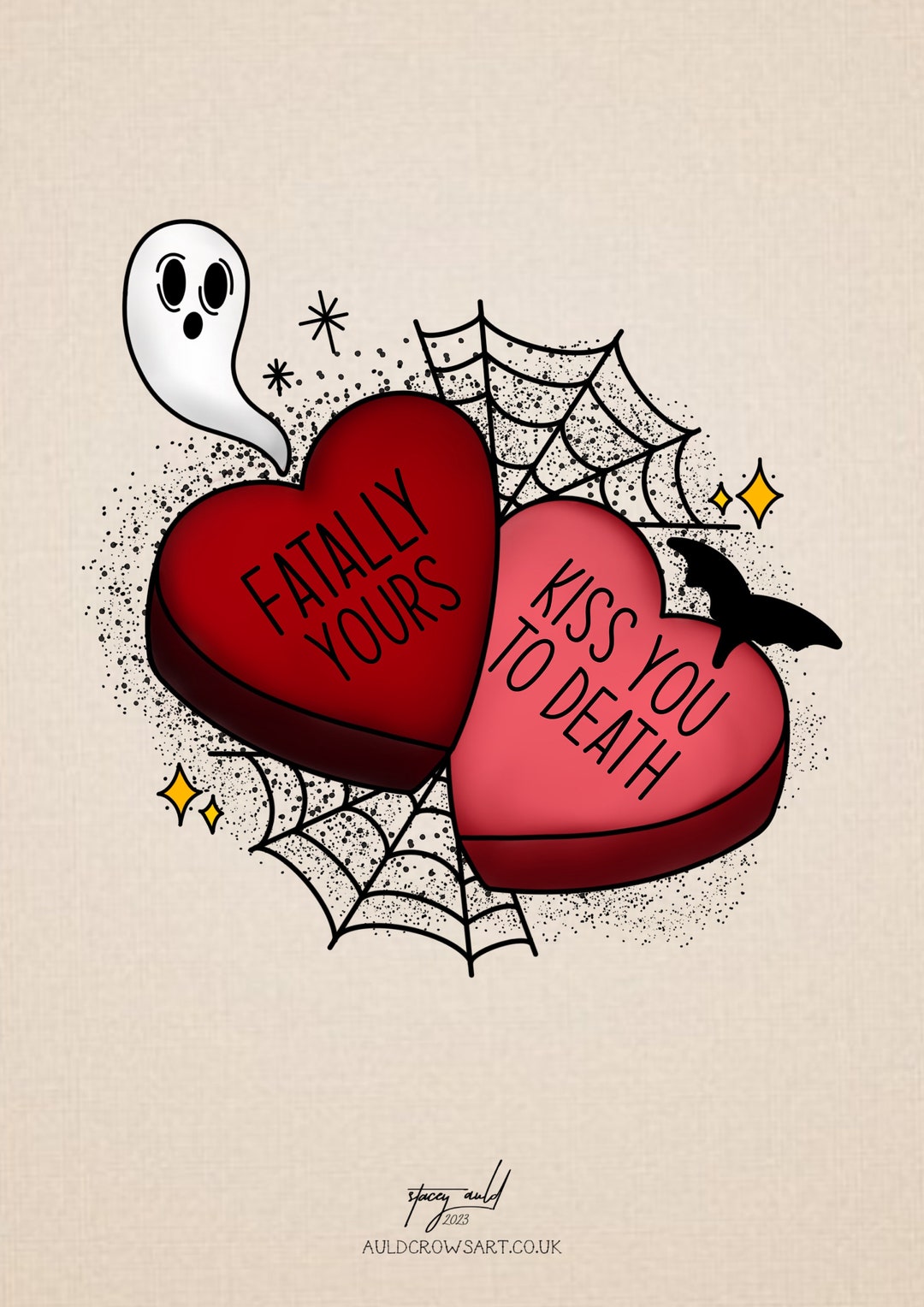 PRINT: Alkaline Trio - Fatally Yours / Kiss You to Death | Candy Hearts ...