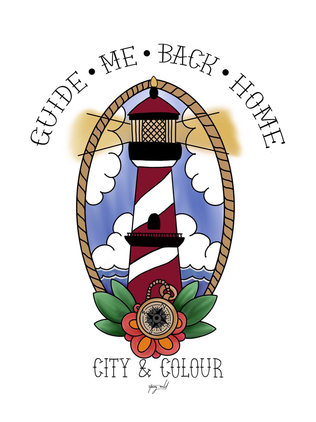 PRINT: City & Colour Guide Me Back Home A4 A5 Art Tattoo Inspired ...