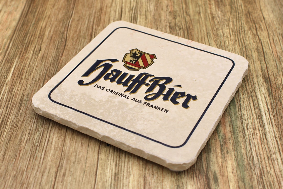Hauff Bier Coasters Made of Natural Stone 100% Handmade in Bavaria ...