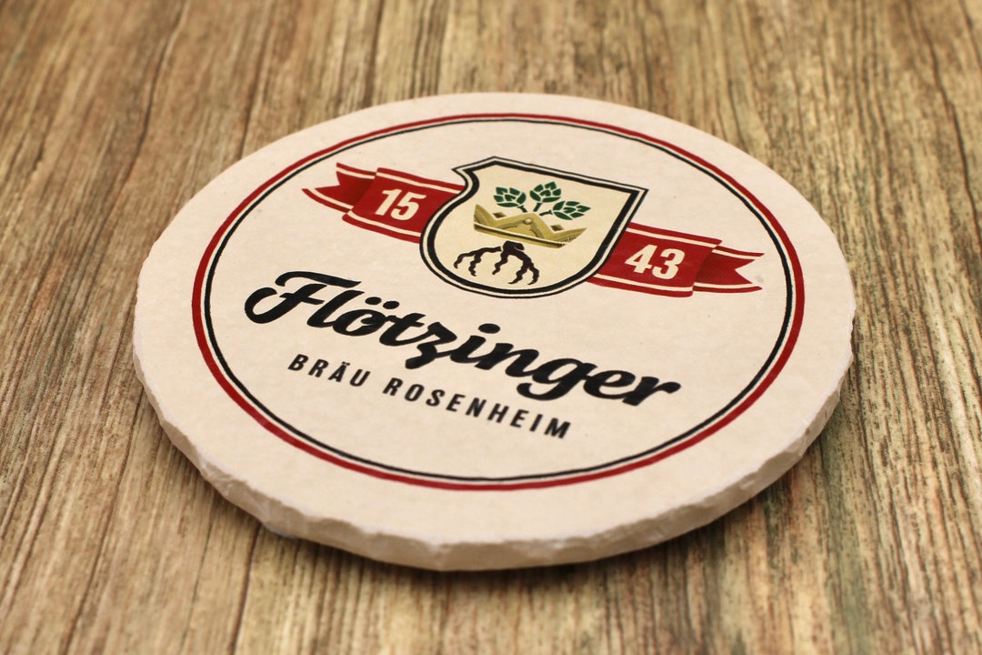 Flötzinger Bräu Coaster Made of Natural Stone 100% Handmade in Bavaria ...