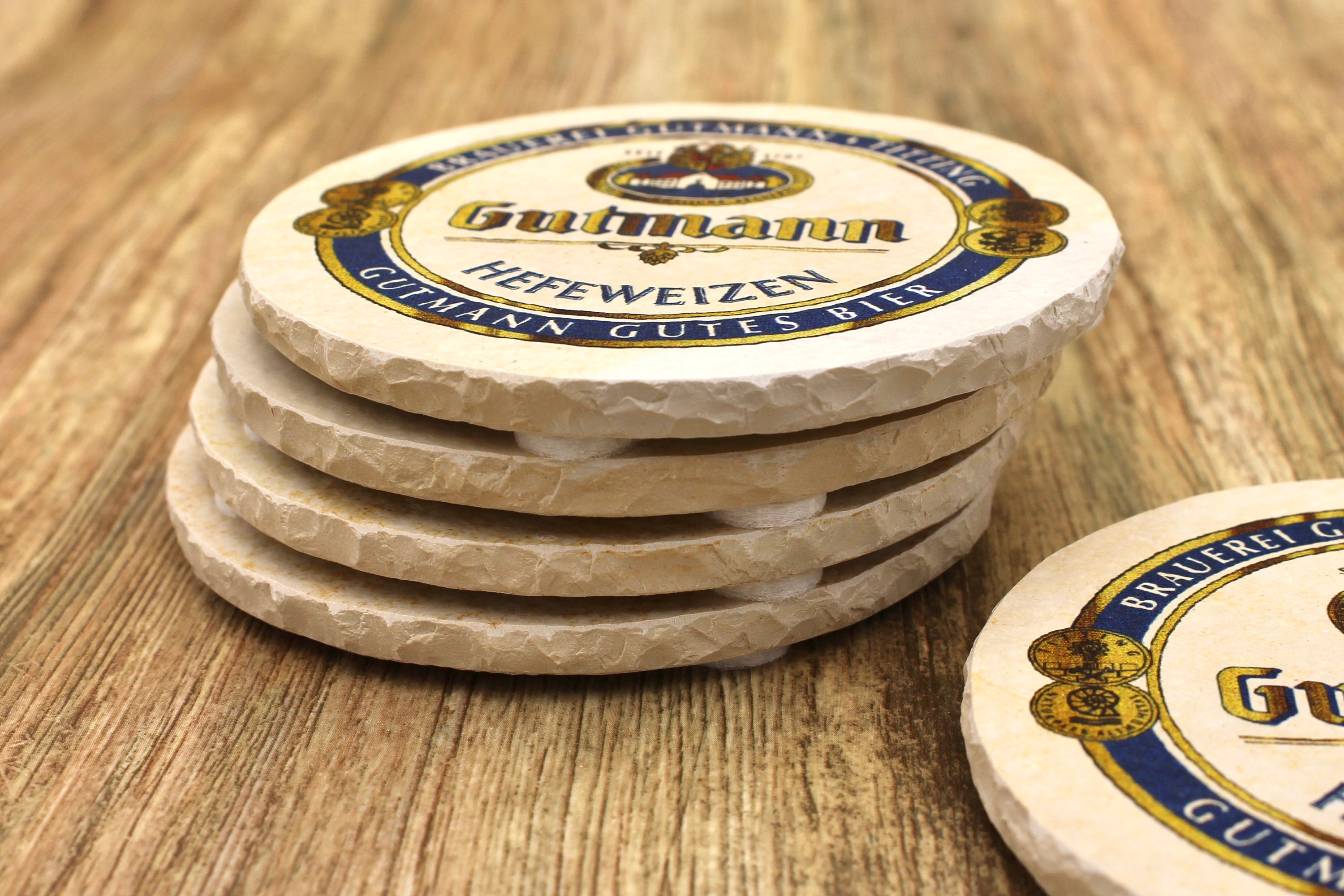 Gutmann Brewery Coasters Made of Natural Stone 100% Handmade in Bavaria ...