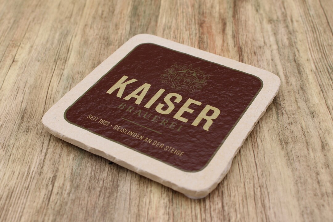 Kaiser Brewery Coasters Made of Natural Stone 100% Handmade in Bavaria ...