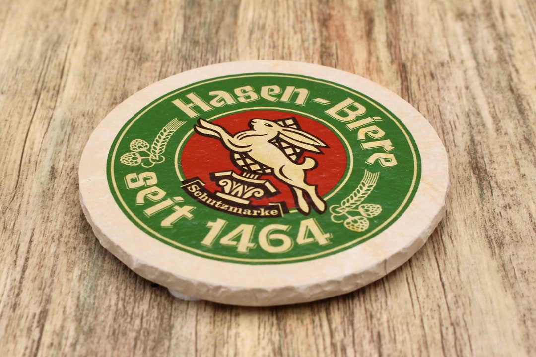 Hasen Biere - Coasters Made of Natural Stone - 100% Handmade in Bavaria ...