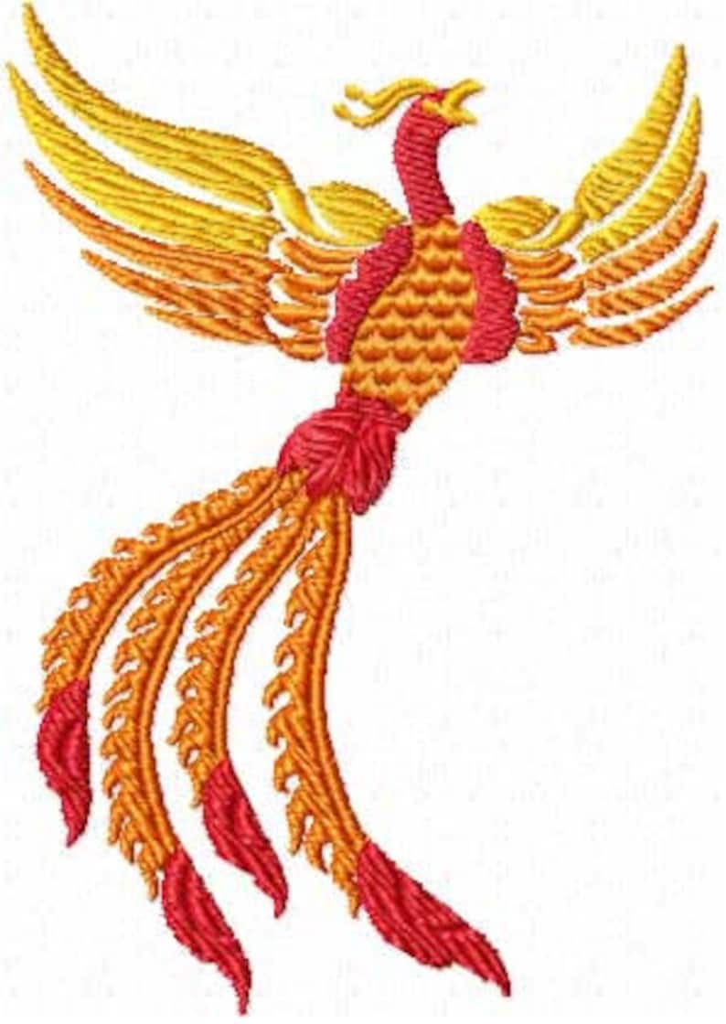Feng Shui Fenix Phoenix 9 Machine Embroidery Designs Pes Hus | Etsy