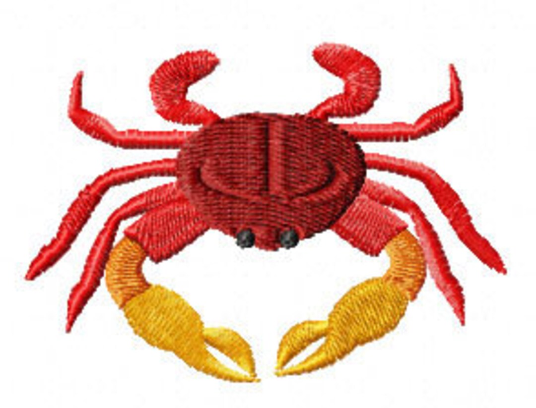Sea Crab Machine Embroidery Design Pes, Hus, Jef, Dst, Exp, Jef, Vip ...