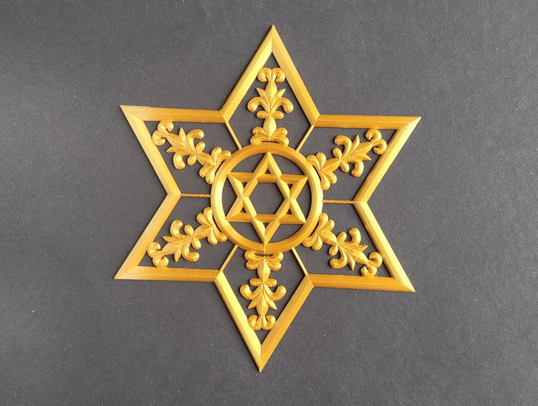 Star of David Wall Hanging 3D Print Model | STL File for 3D Printers ...
