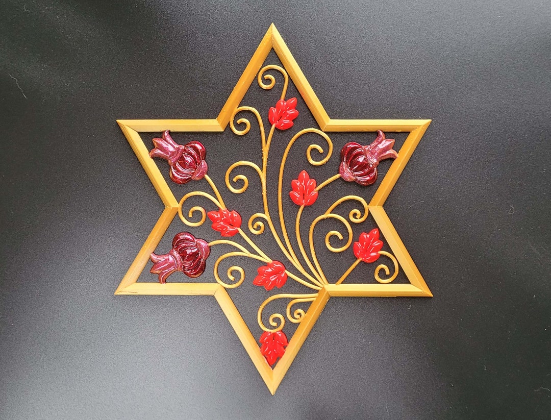 Star of David Wall Hanging 3D Print Model | STL File for 3D Printers ...