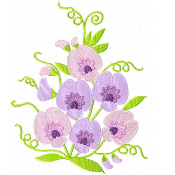 Sweet Pea Machine Embroidery Designs - Etsy Australia