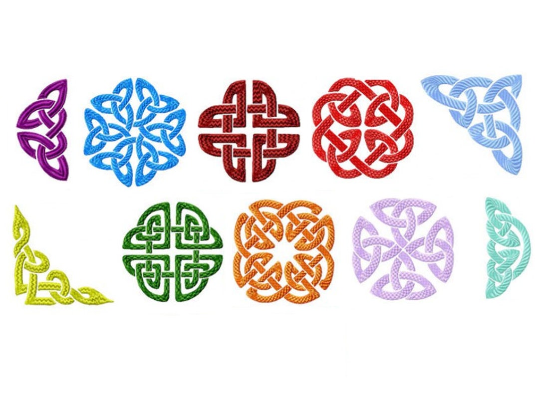 Celtic Ornaments 10 Machine Embroidery Designs Set 4x4 Pes, Hus, Jef ...
