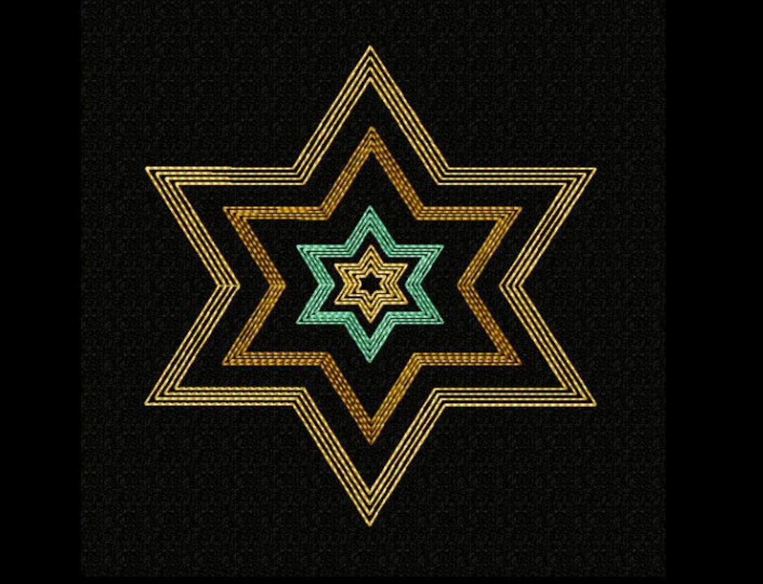 Star of David Machine Embroidery Design 5x5 Pes, Hus, Jef, Dst, Exp ...