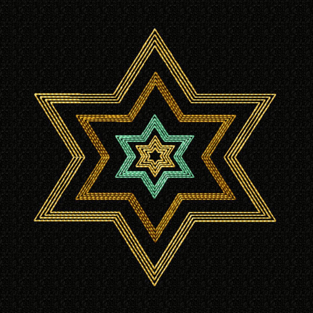 Star of David Machine Embroidery Design 5x5 Pes Hus Jef - Etsy