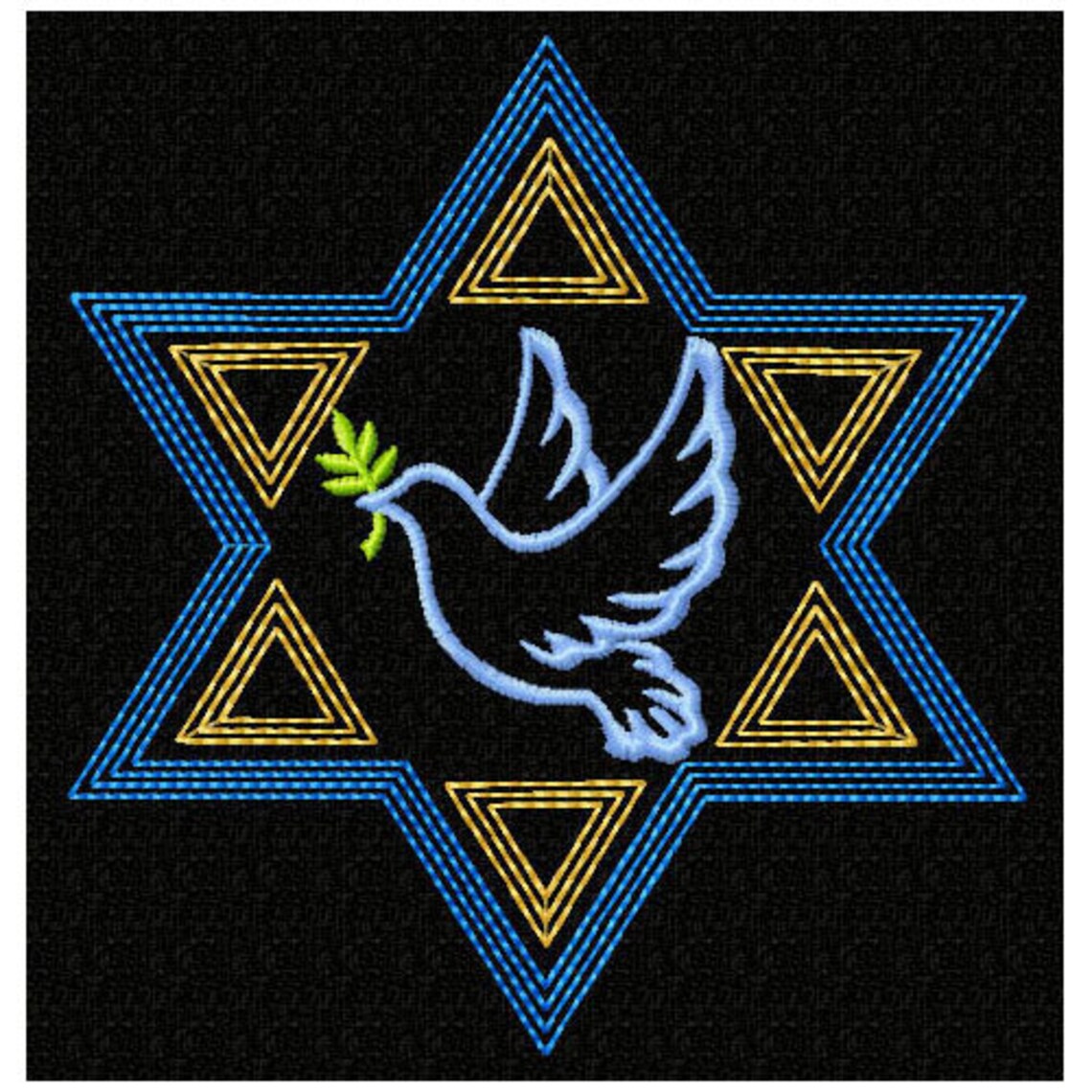 Star of David 12 Machine Embroidery Designs Set 5x7 Pes Hus | Etsy