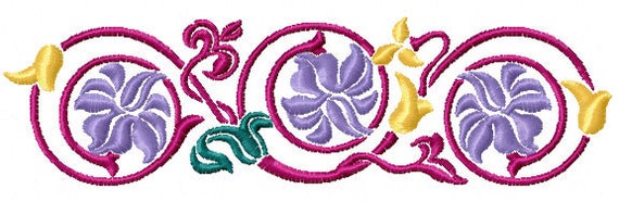 Elegant Borders Machine Embroidery Design Pes Hus Jef Dst | Etsy