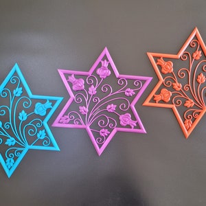 Star of David Wall Hanging 3D Print Model | STL File for 3D Printers ...