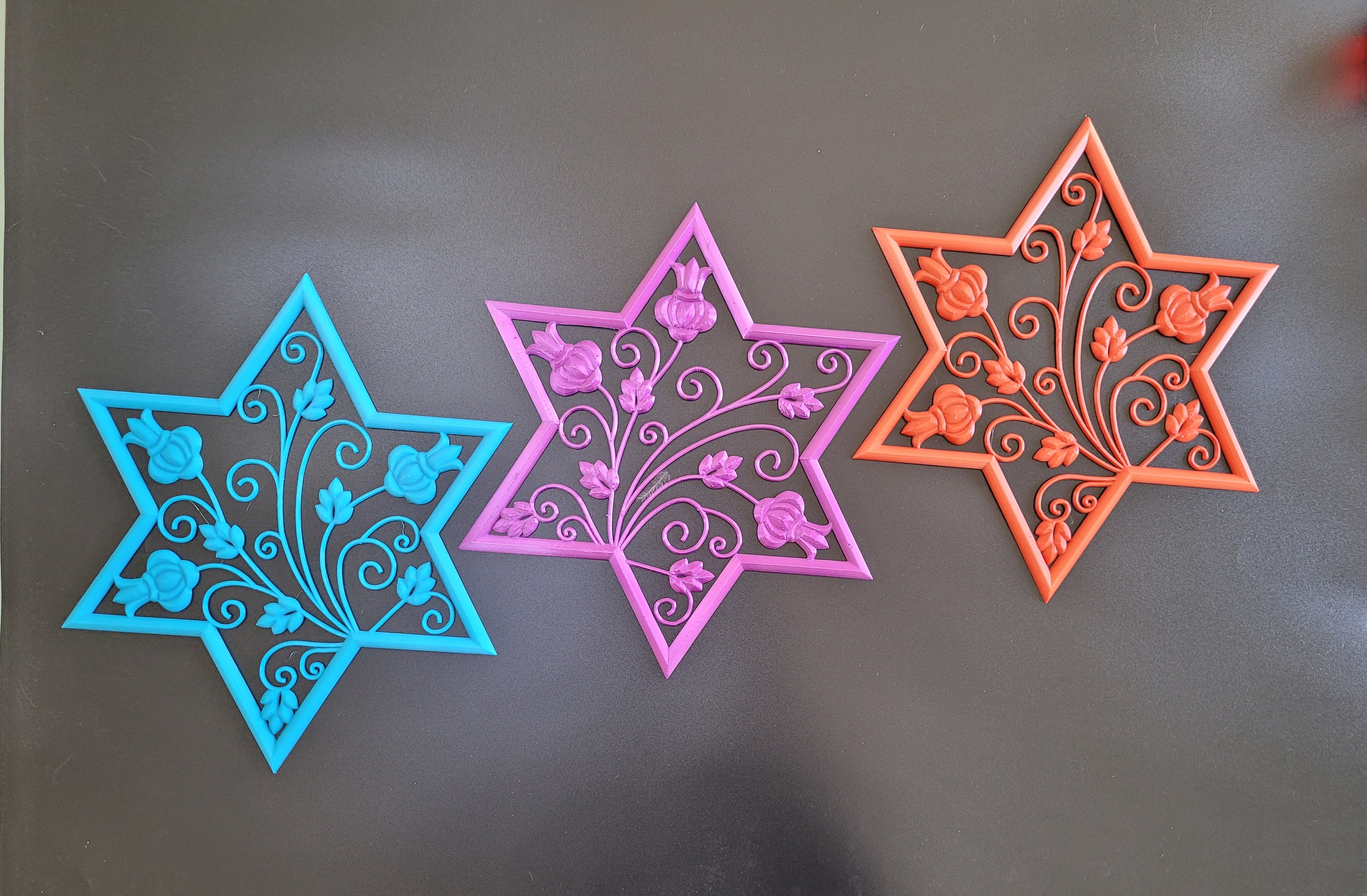 Star of David Wall Hanging 3D Print Model | STL File for 3D Printers ...