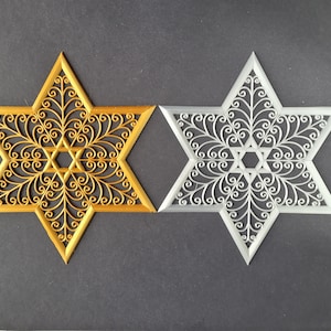 Star of David Wall Hanging 3D Print Model | STL File for 3D Printers ...