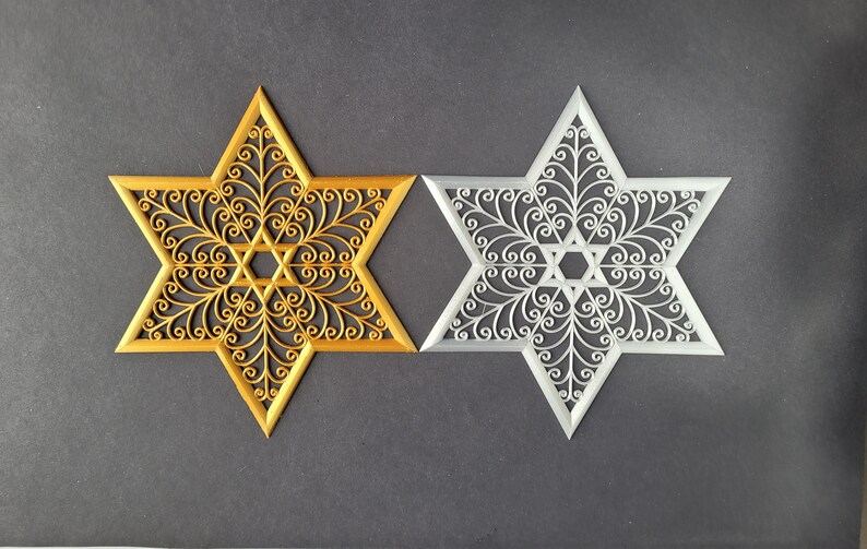 Star of David Wall Hanging 3D Print Model | STL File for 3D Printers ...