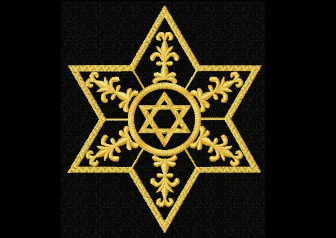 Star of David Machine Embroidery Design 2 Sizes: 5x5 and 10x10 - Pes ...