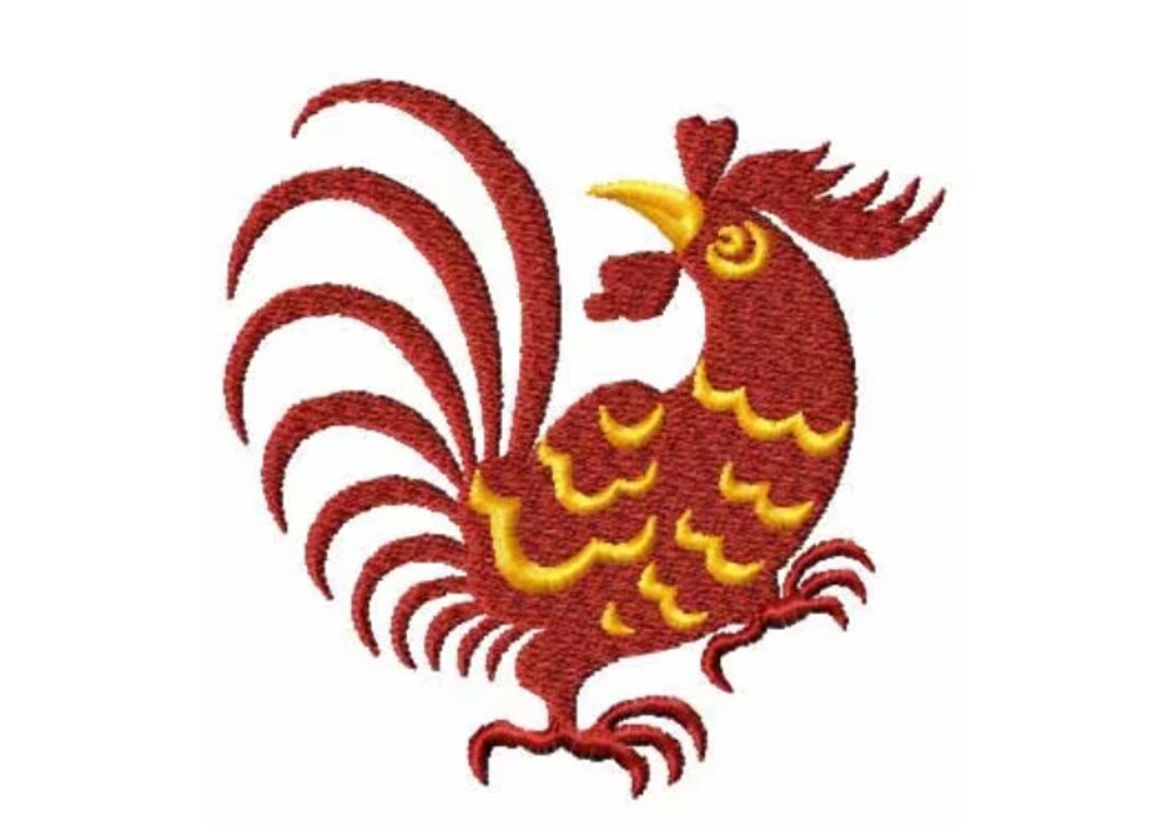 Chinese Rooster Machine Embroidery Design Pes, Hus, Jef, Dst, Exp, Jef ...