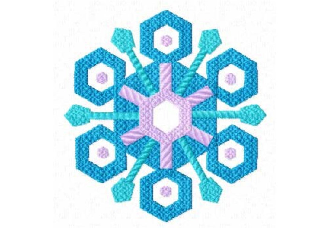 Snowflake Machine à broder Design Pes, Hus, Jef, Dst, Exp, Jef, Vip ...