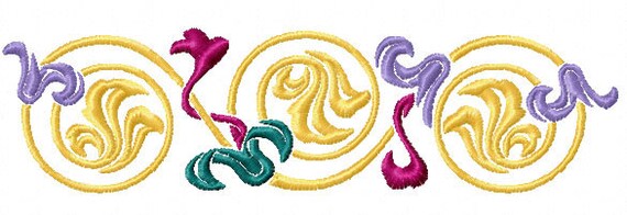 Elegant Borders Machine Embroidery Design Pes Hus Jef Dst | Etsy