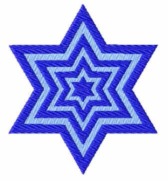 Star of David Machine Embroidery Design 4x4 Pes Hus Jef | Etsy