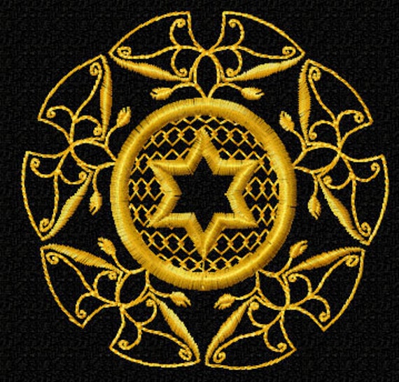 Star of David Machine Embroidery Design 4x4 Pes Hus Jef | Etsy