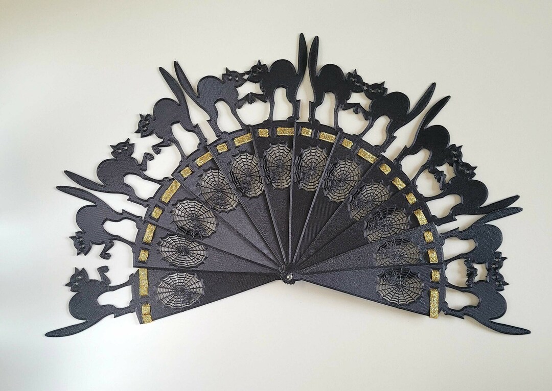 Halloween Foldable Brisé Hand Fan STL Print Models 3D Print Model ...