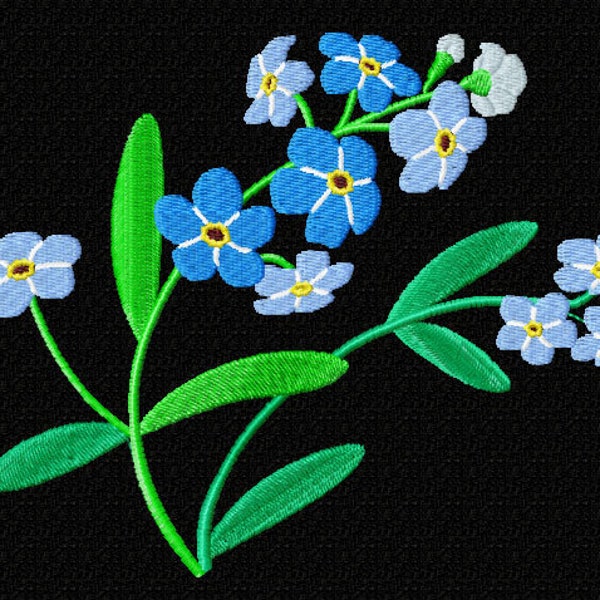 Forget Me Not Embroidery Design - Etsy