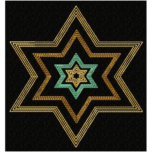 Star of David 12 Machine Embroidery Designs Set 5x7 Pes Hus | Etsy
