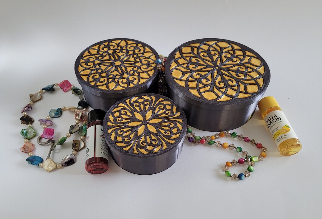 Pack of 3 Jewelry Boxes STL Print Model | 3D Print Model - Digital ...