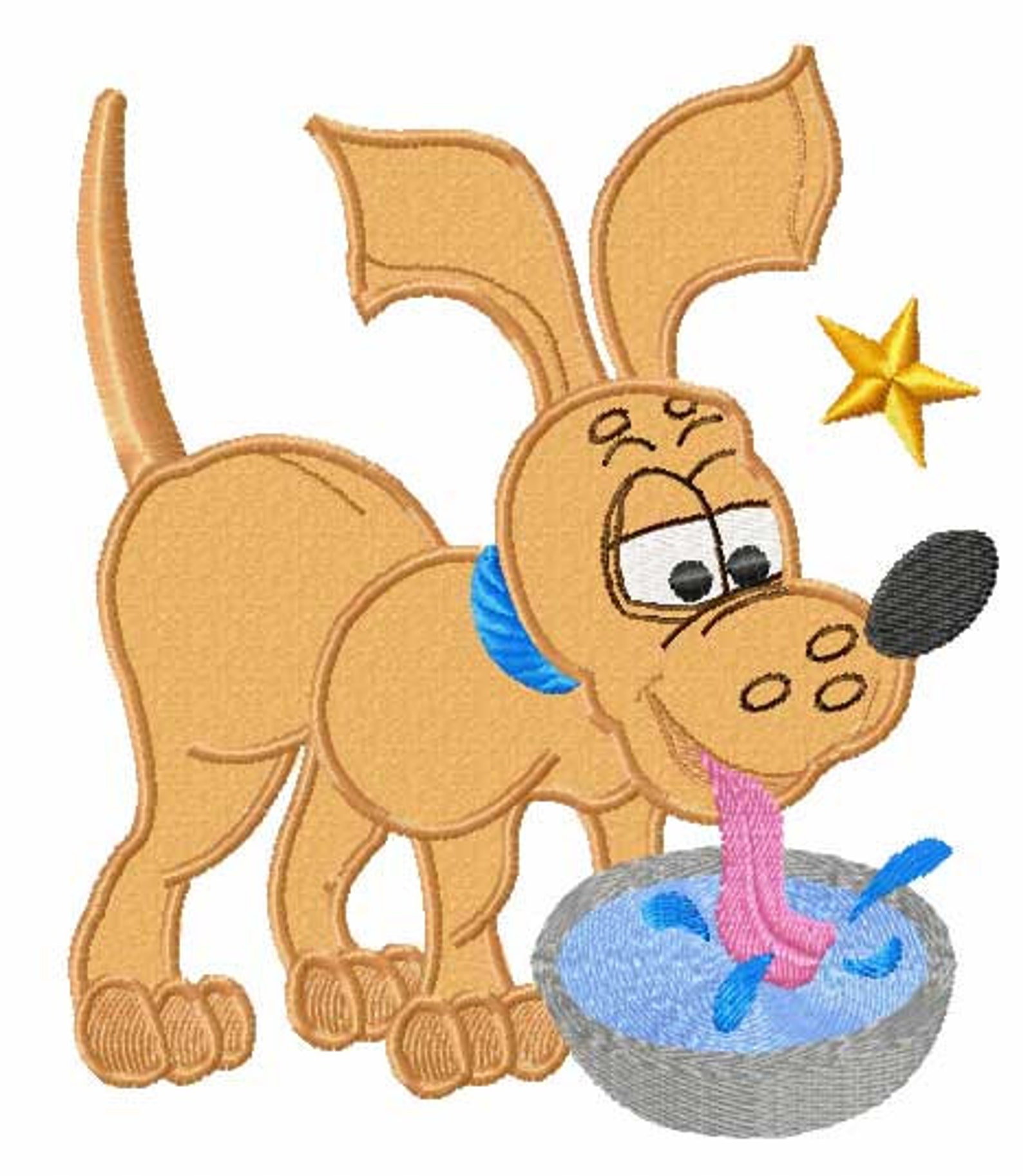 Dog Appliqué Machine Embroidery Design 5x7 Pes Hus Jef Dst - Etsy