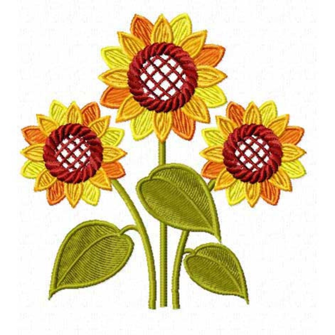 Sunflowers Machine Embroidery Design Pes Hus Jef Dst Exp - Etsy