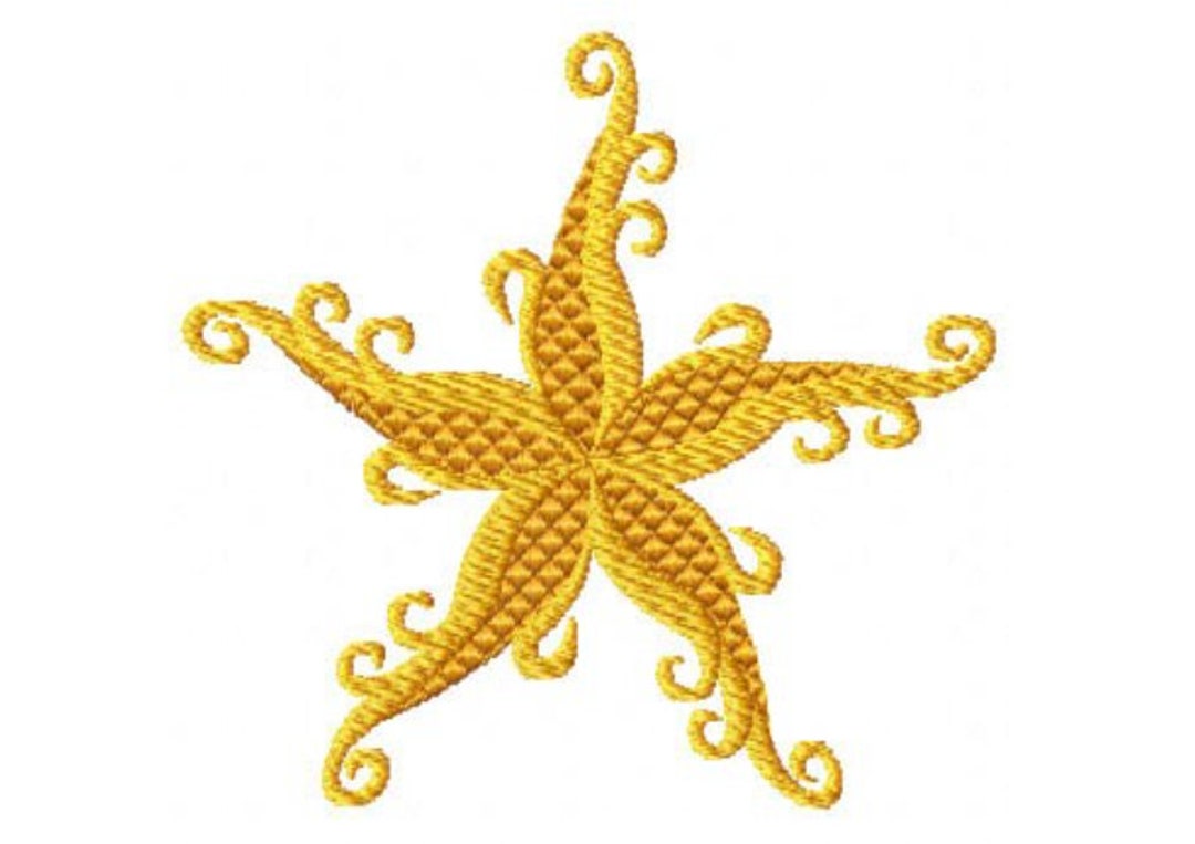 Gold Star Machine Embroidery Design 4x4 Pes, Hus, Jef, Dst, Exp, Jef ...