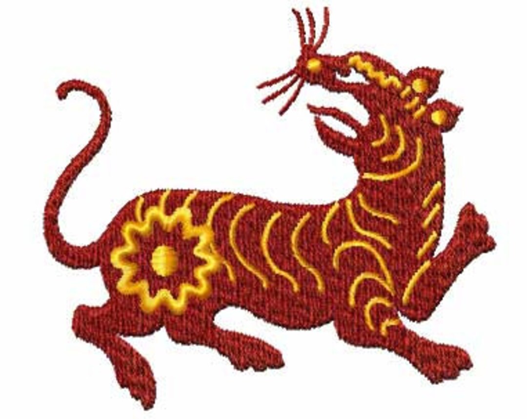 Chinese Tiger Machine Embroidery Design Pes, Hus, Jef, Dst, Exp, Jef ...