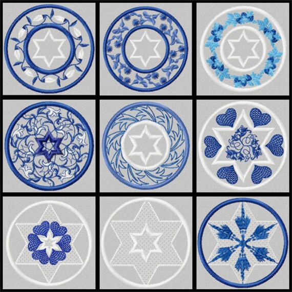 Star of David Quilt Blocks Machine Embroidery Designs Set 4x4 - Etsy