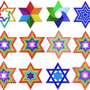 Star of David 12 Machine Embroidery Designs Set 4x4 Pes, Hus, Jef, Dst ...